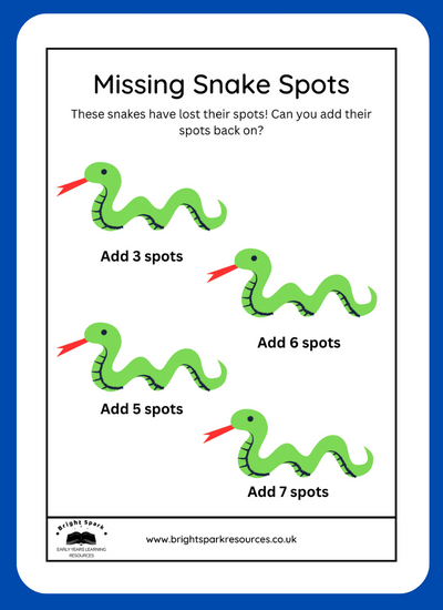 Missing Snake Spots Activity Sheet - Bright Spark Resources