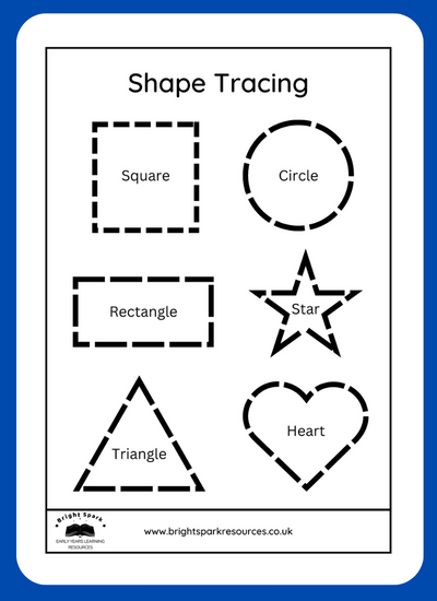 Shape Tracing Worksheet - Bright Spark Resources
