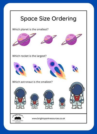 Space Size Ordering - Bright Spark Resources