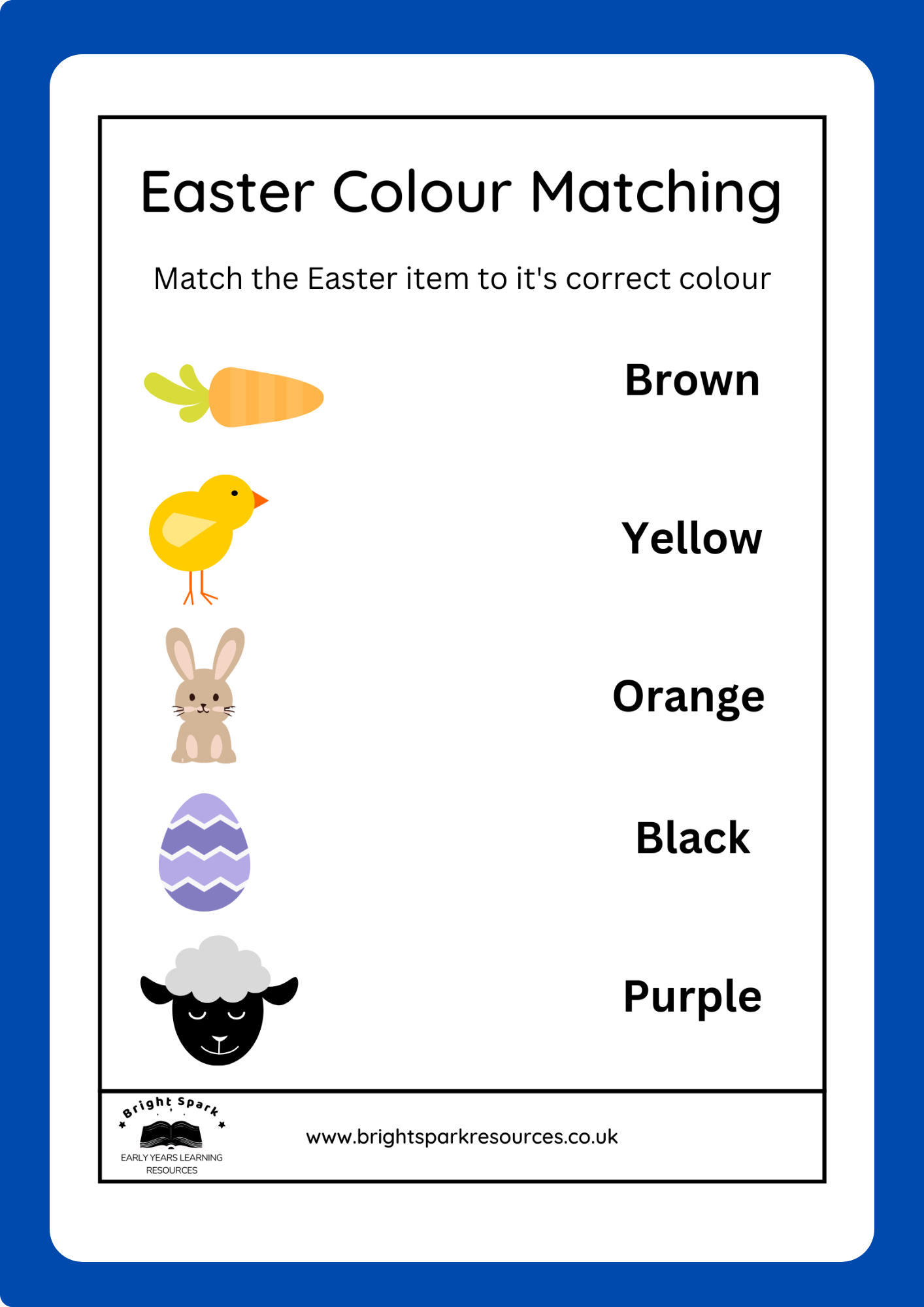 Easter Colour Matching Activity - Bright Spark Resources