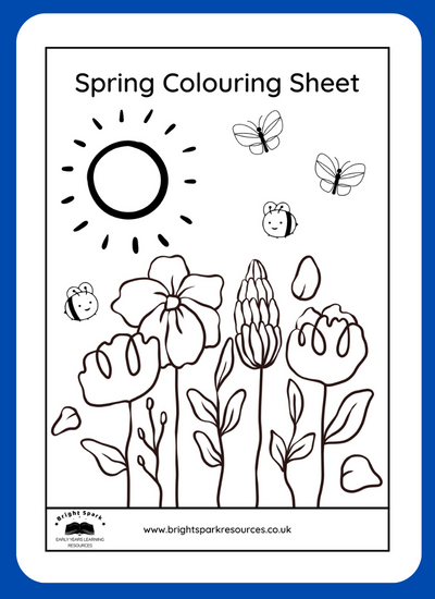 Spring Colouring Sheet - Bright Spark Resources