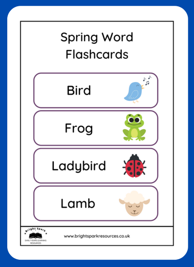 Spring Word Flashcards - Bright Spark Resources
