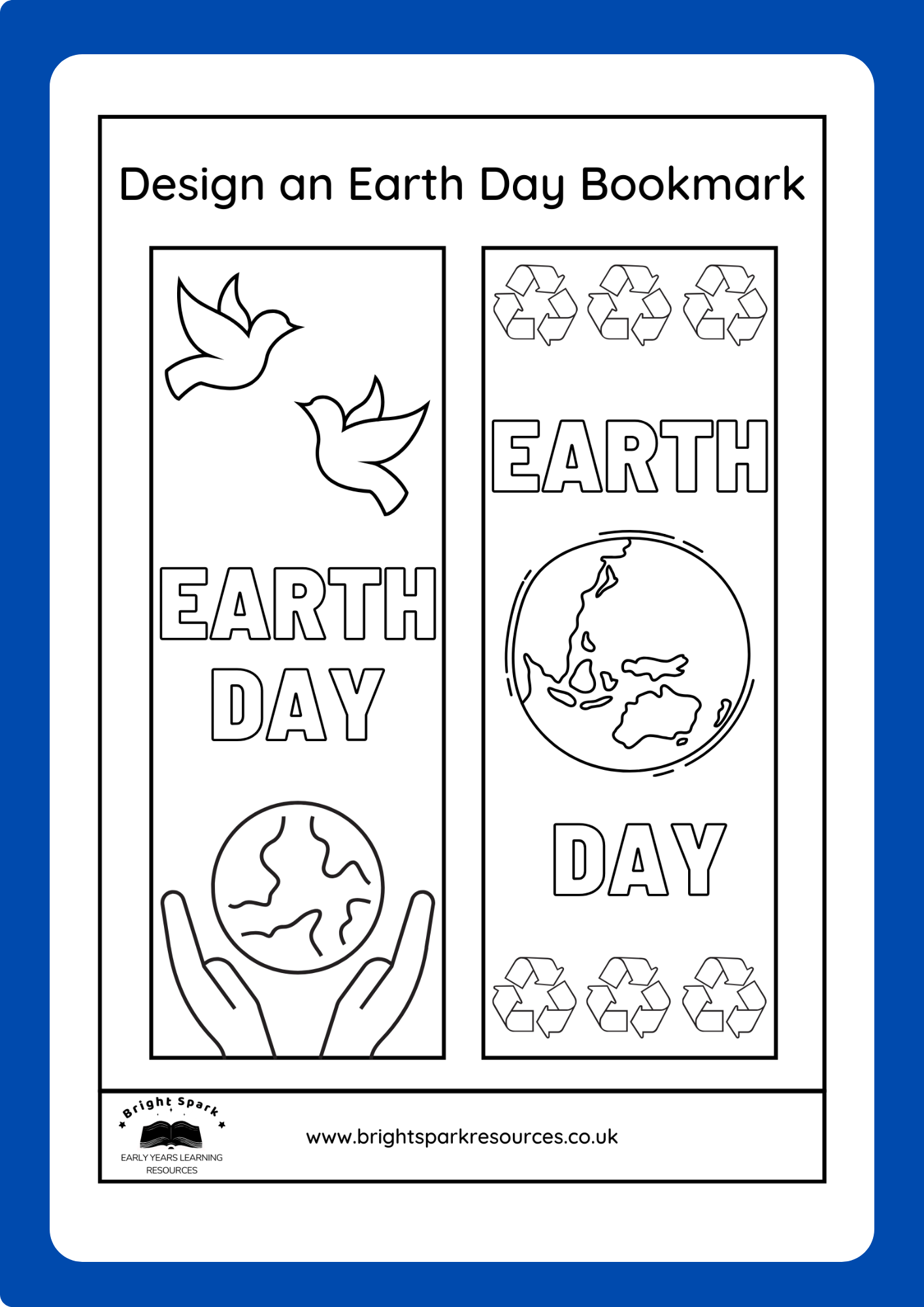 Design an Earth Day Bookmark - Bright Spark Resources