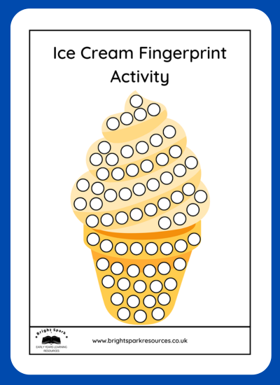 Ice Cream Fingerprint Activity - Bright Spark Resources