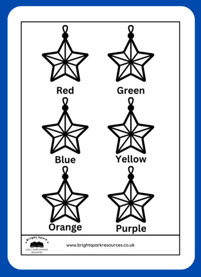 Bauble Colours Colouring Sheet - Bright Spark Resources