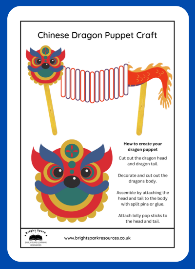 Chinese New Year Dragon Puppet Craft - Bright Spark Resources