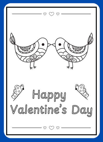 Love Birds Valentine's Day Card Template - Bright Spark Resources