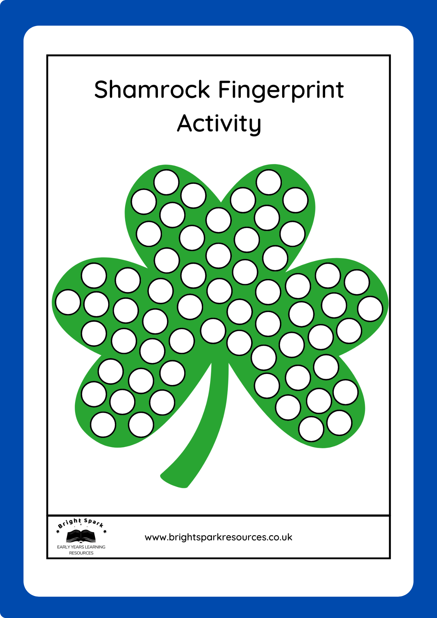 Shamrock Fingerprint Activity - Bright Spark Resources